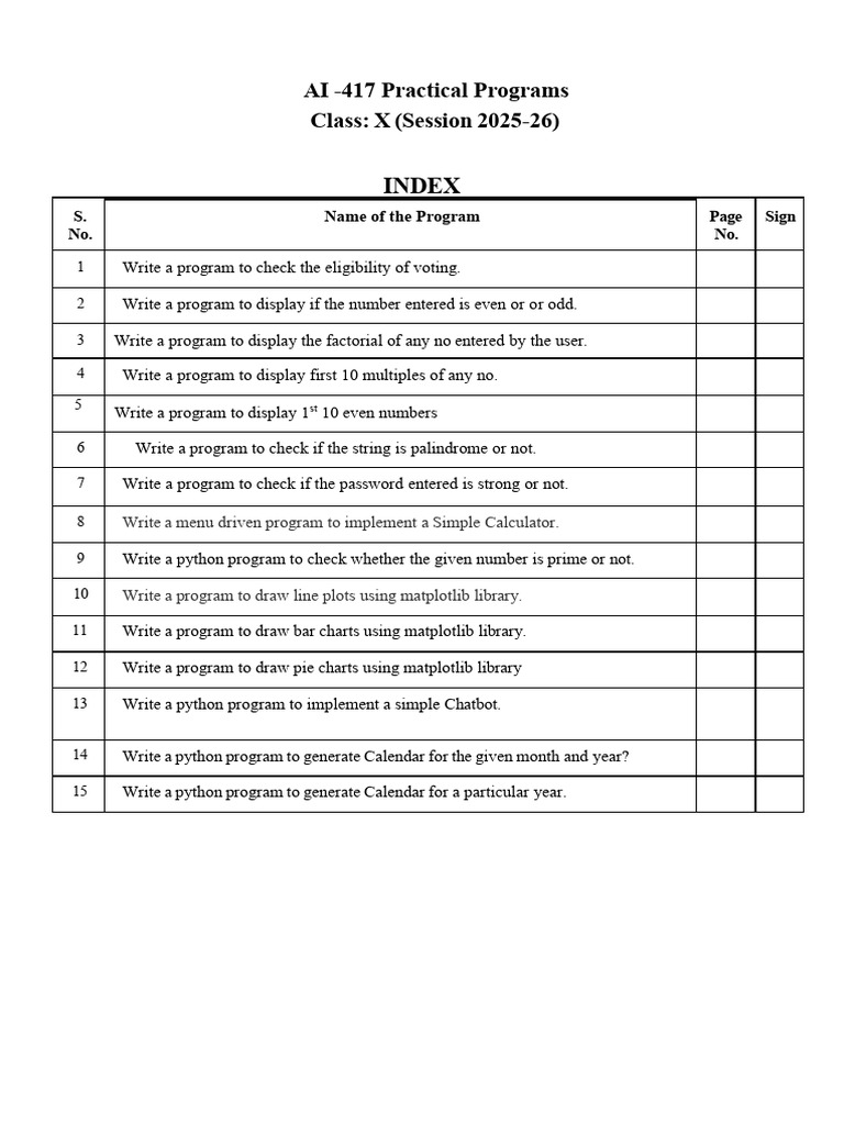 AI-417 Practical Programming Tasks | PDF | Python (Programming Language ...