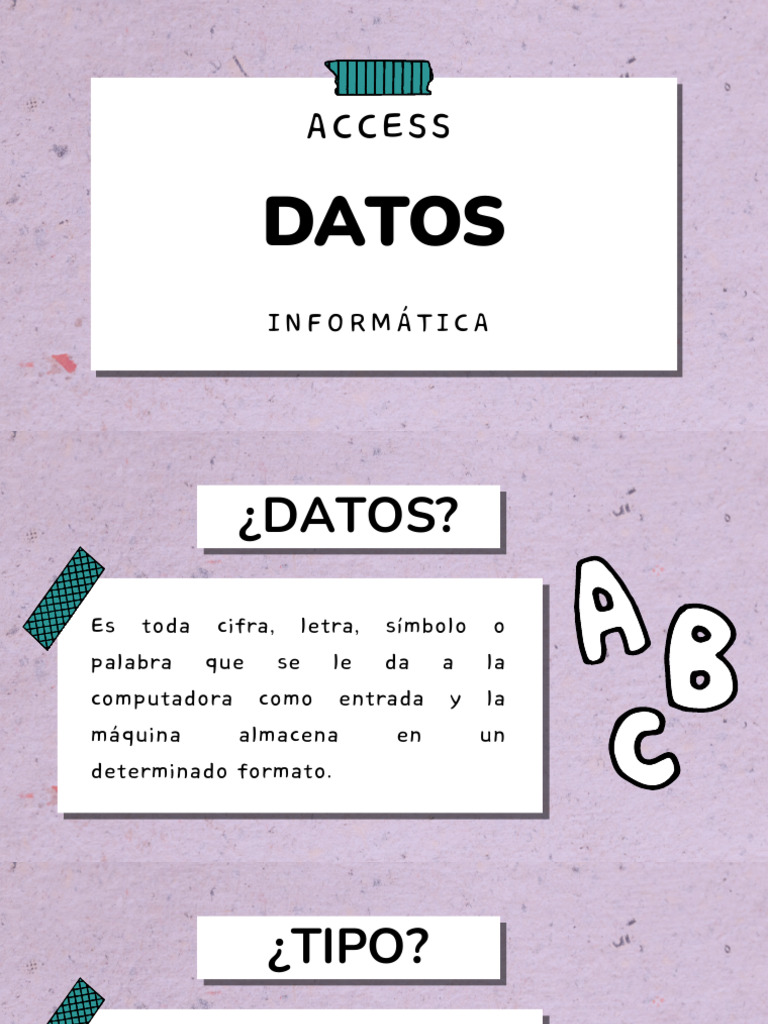 Tipos de Datos Access | PDF | Tipo de datos | Microsoft Excel