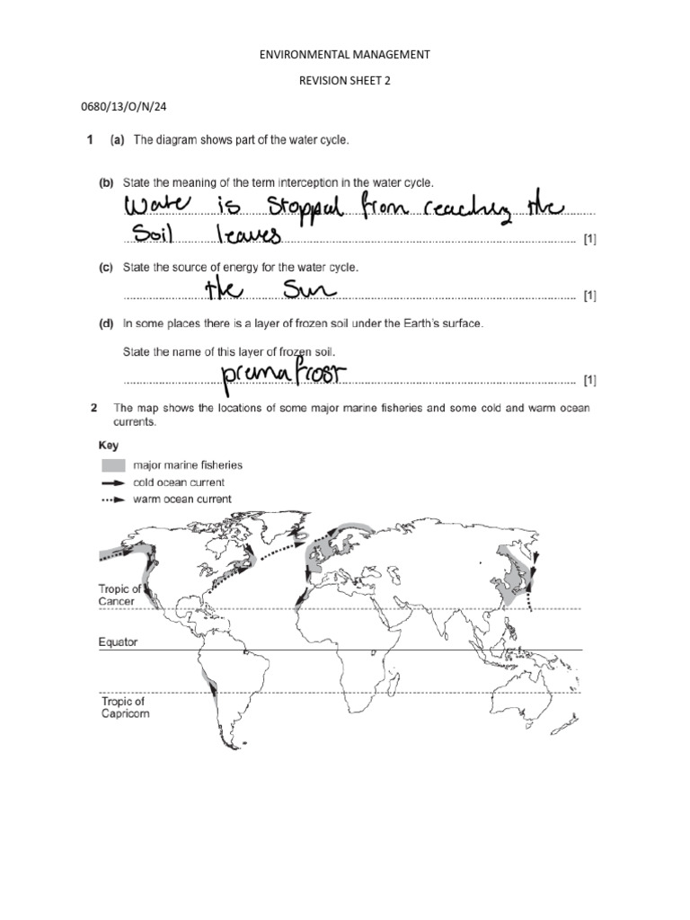 Environmental Management Revision Sheet | PDF