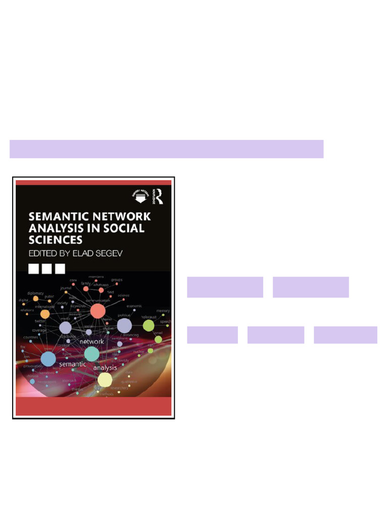 Semantic Network Analysis in Social Sciences 1st Edition Elad Segev ...
