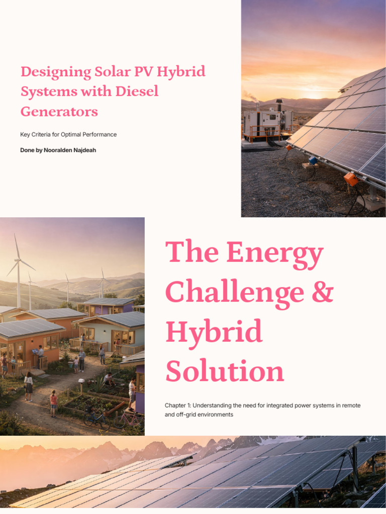 Hybrid Solar PV and Diesel Systems Guide | PDF