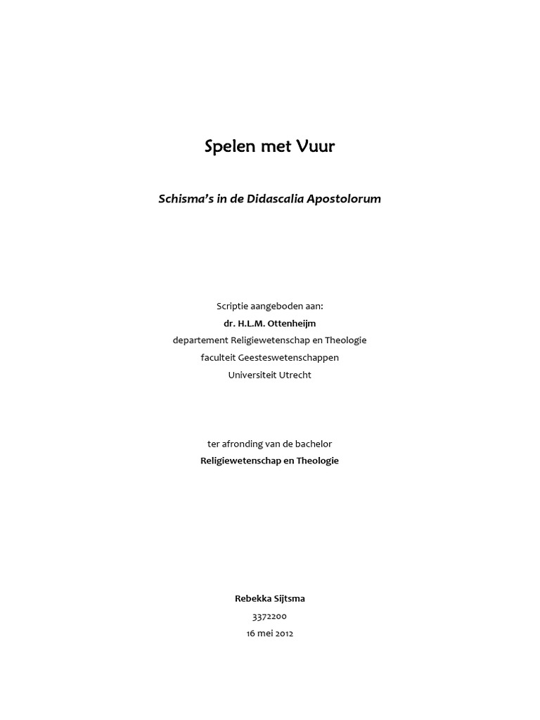Scriptie Didascalia | PDF