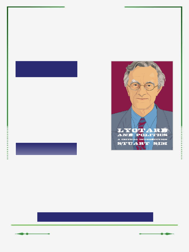Lyotard and Politics A Critical Introduction 1st Edition Stuart Sim ...