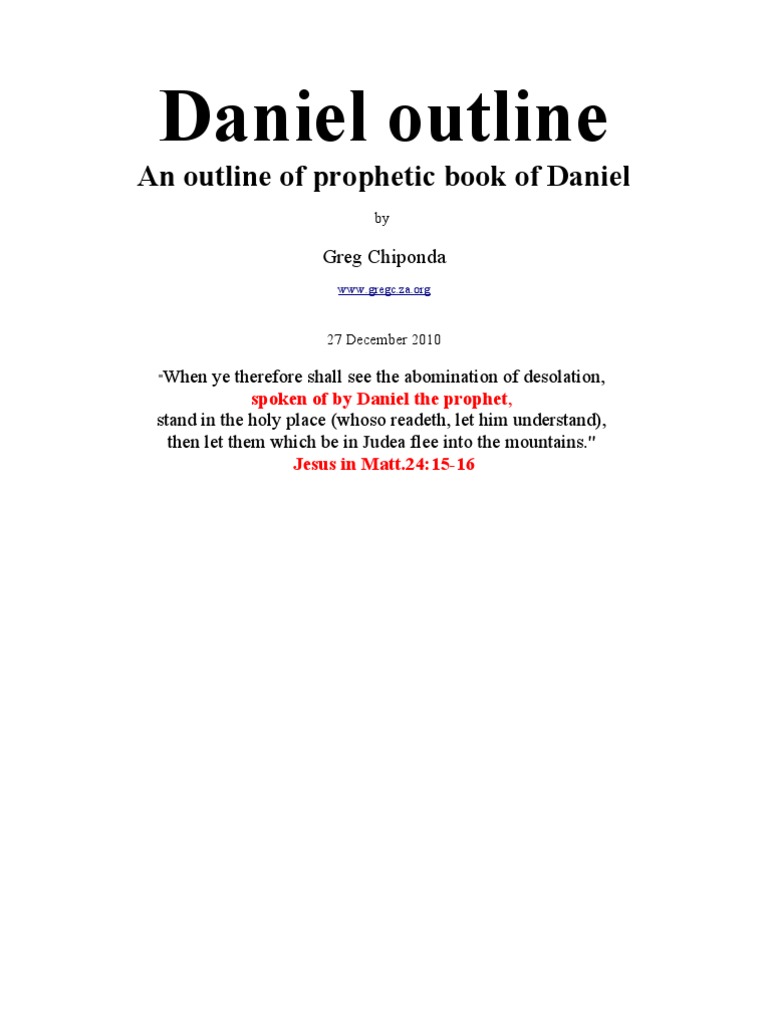 An Outline of The Prophetic Book of Daniel | PDF | Daniel (Biblical ...
