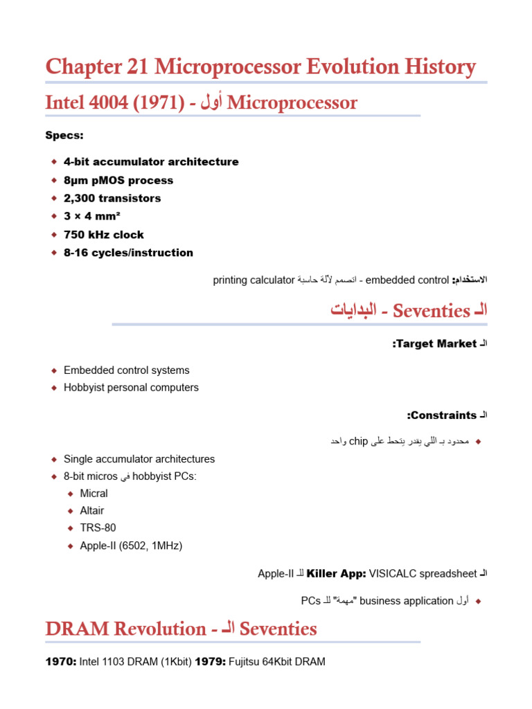 Microprocessor Evolution Overview | PDF | Operating System | Central ...