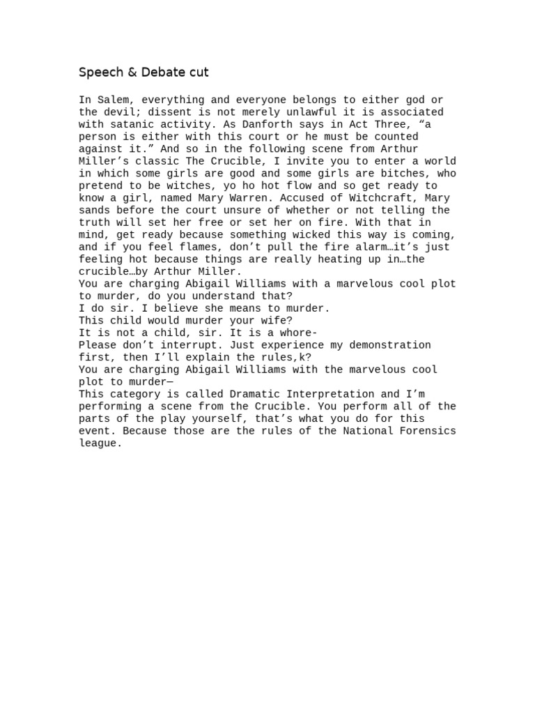 Speech&Debate Mono Cut | PDF