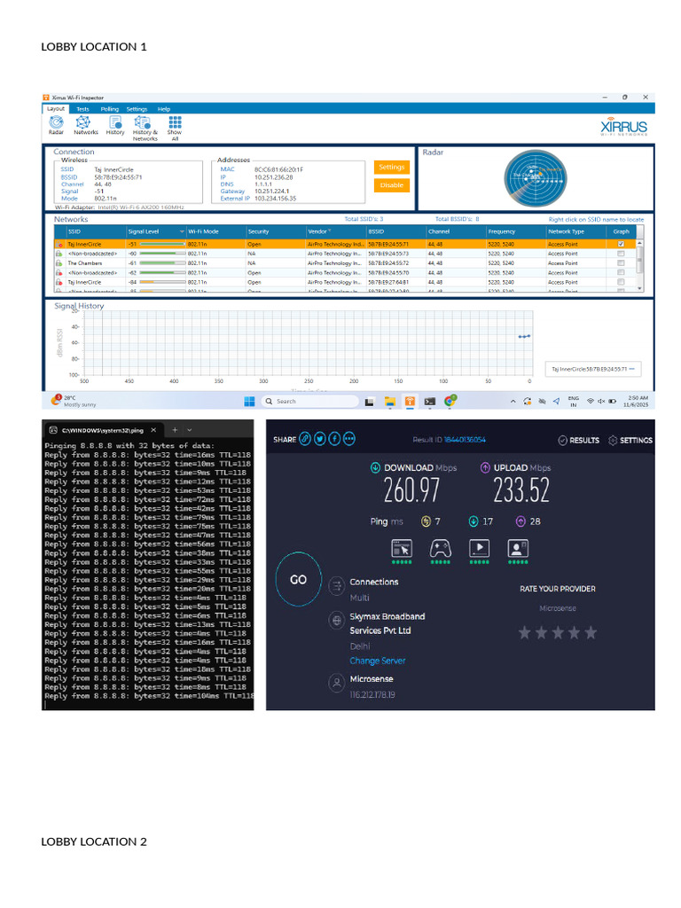 Lobby Public Area Wi-Fi Testing Report | PDF