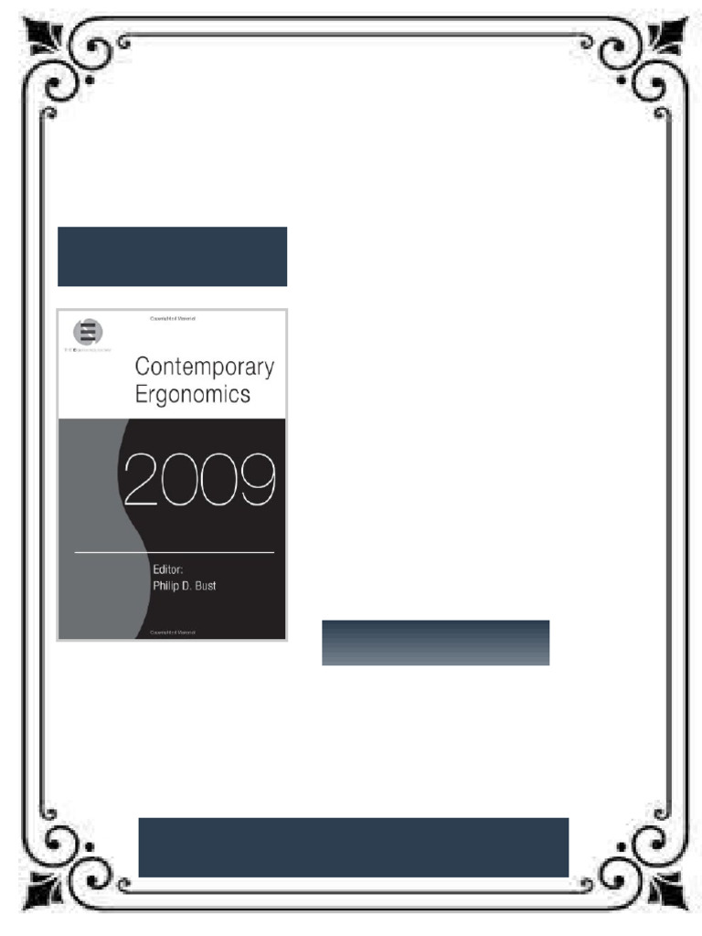 Contemporary Ergonomics 2009 Proceedings of the International ...