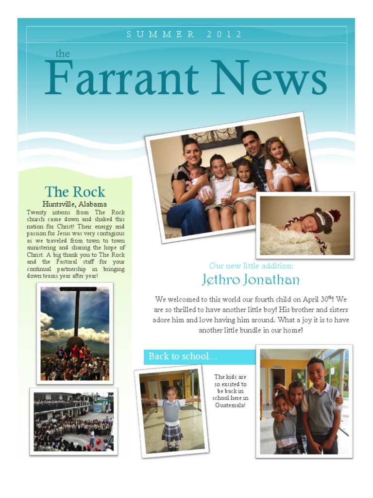 Farrant Family Updates and Mission News | PDF | Religious Behaviour And ...