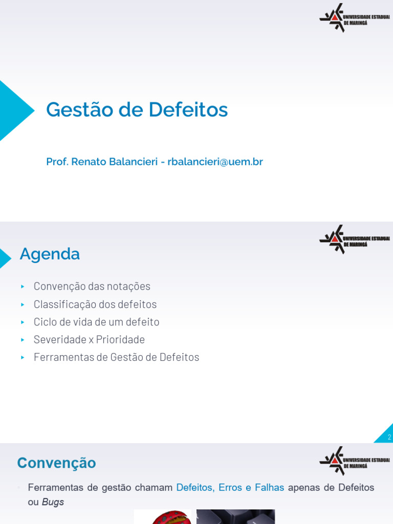 Aula 12 - Gestão de Defeitos | PDF | Programas