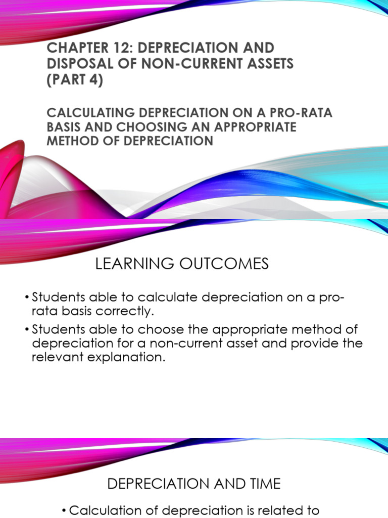 Chapter 12 (Part 4) - Accounting for Depreciation (Pro-rata basis ...