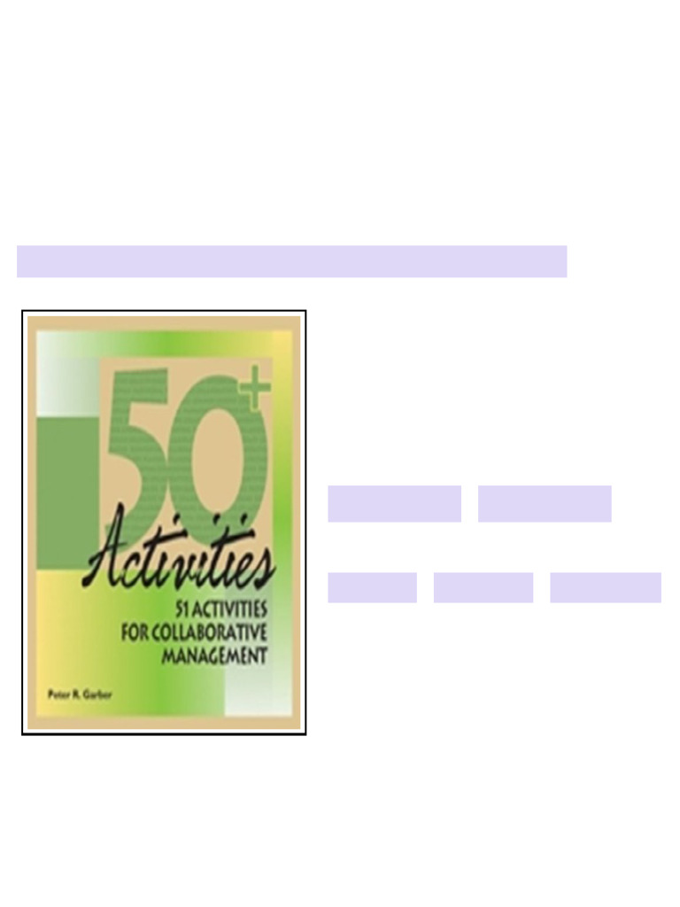50 Activities for Collaborative Management 1 Lslf Edition Peter R ...