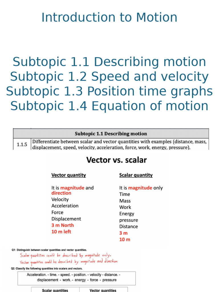 Introduction To Motion | PDF