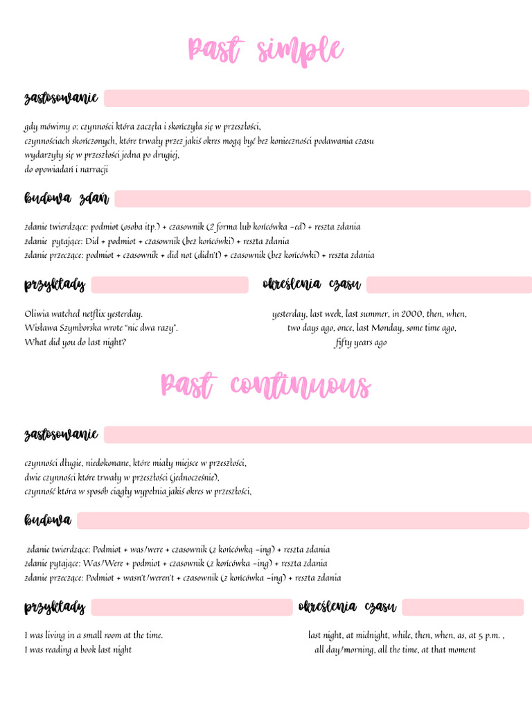 Past Tenses _ Past Simple _ Past Continuous _ Past Perfect _ Past ...