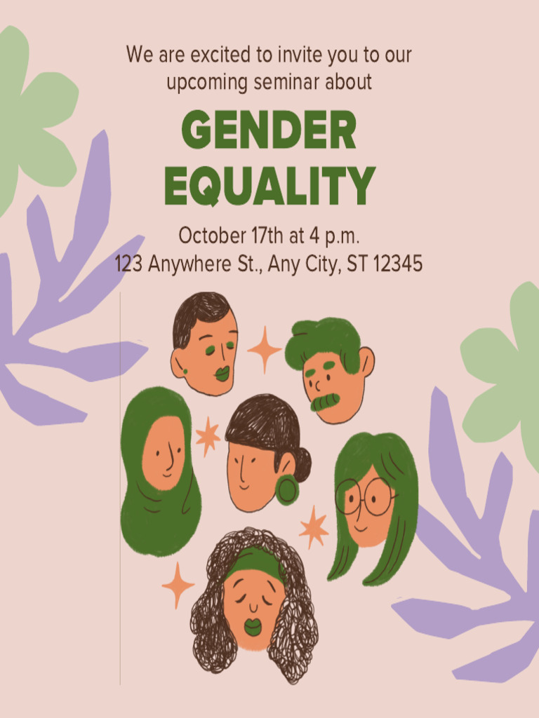 Green Purple Creative Gender Equality Seminar Instagram Post | PDF