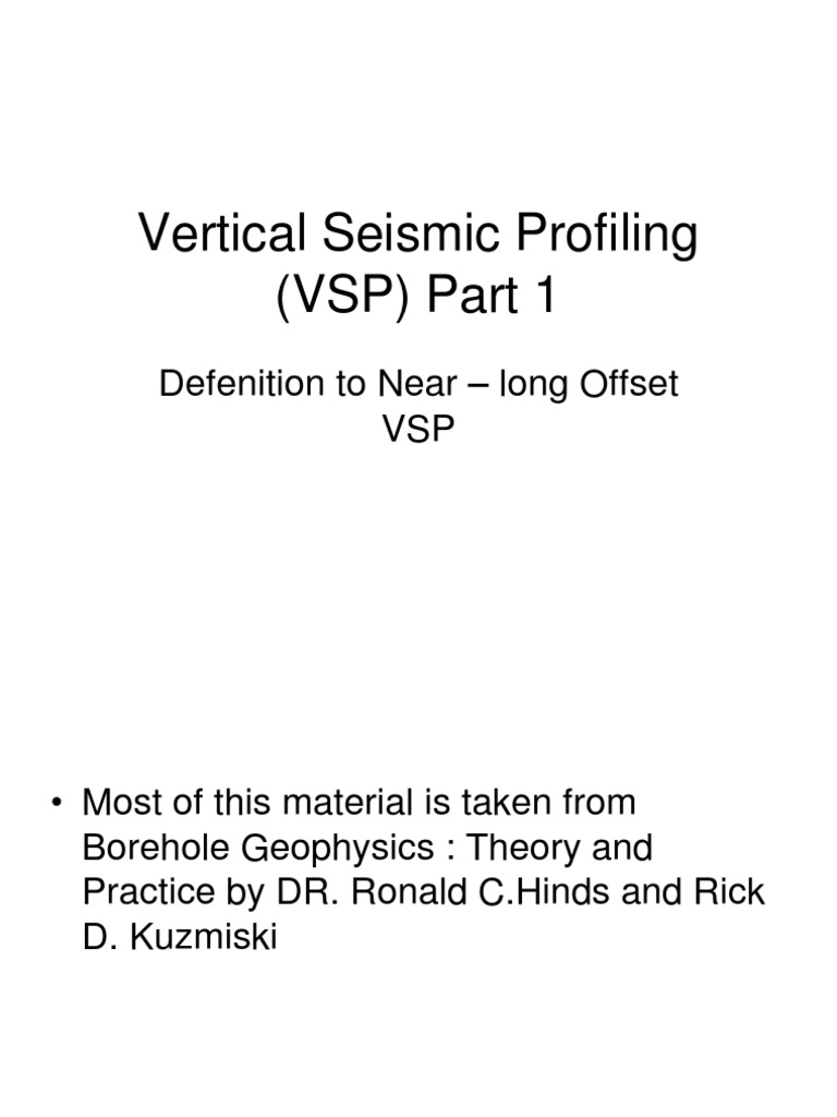 Vertical Seismic Profiling (VSP) Husni Part 1 | PDF | Reflection ...