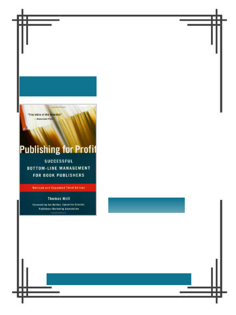 Publishing for Profit Successful Bottom Line Management for Book ...
