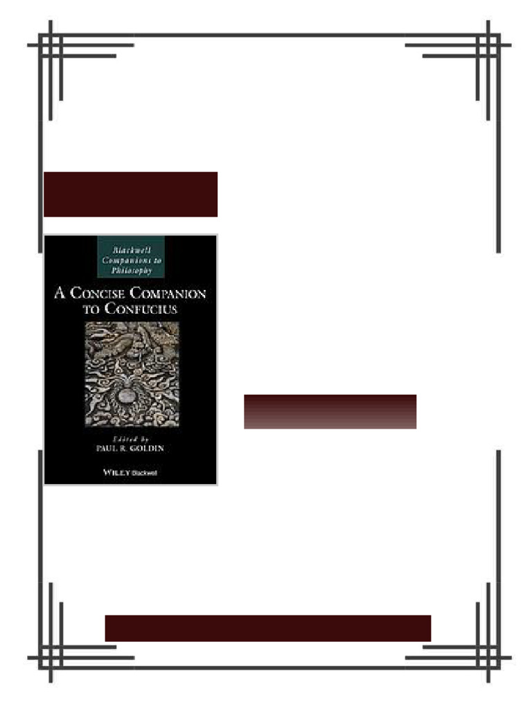 A concise companion to Confucius First Edition Confucius. eBook no ...