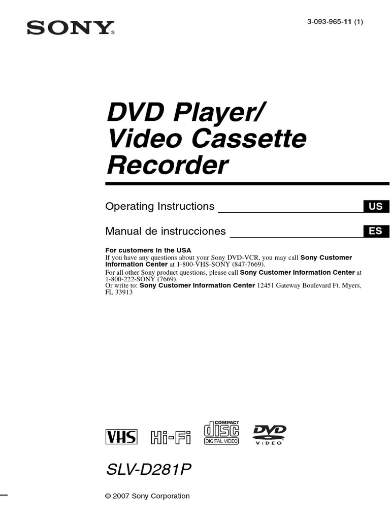 SLVD281P | PDF | Compact Disc | Dvd