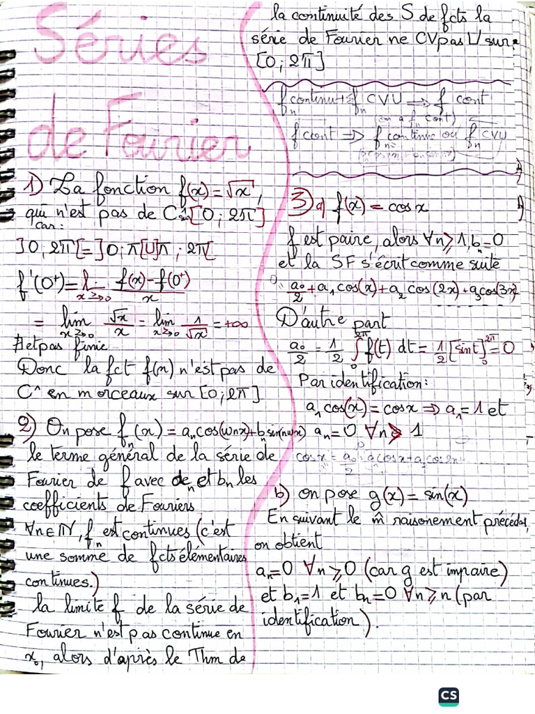 Séries de Fourier Solution Td | PDF