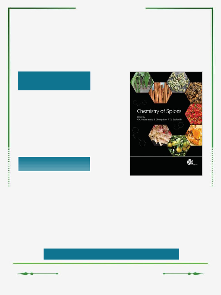 Chemistry of Spices First Edition V A Parthasarathy ebook content ...