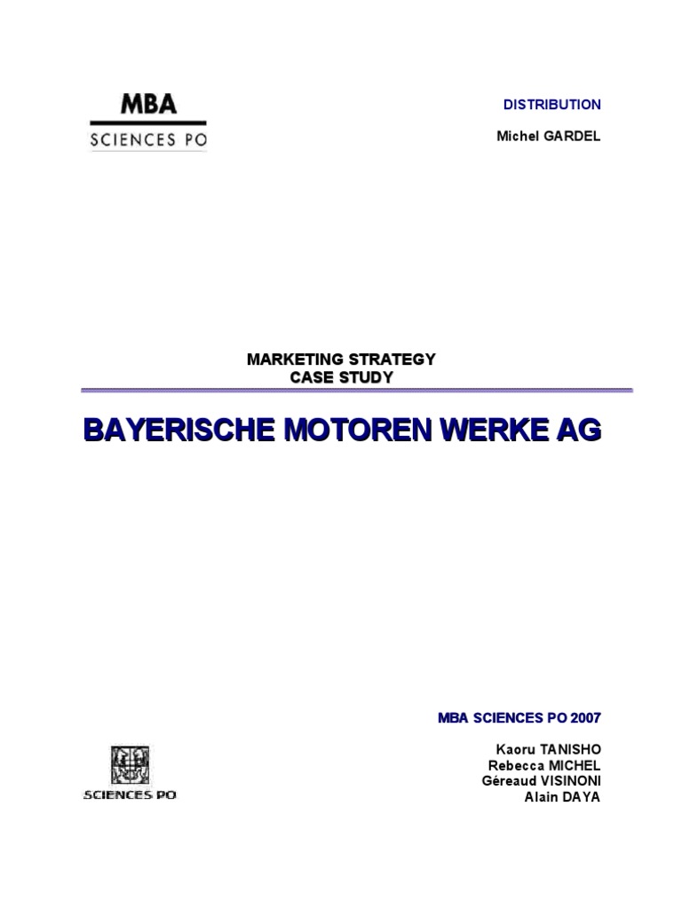 Devoir Marketing - BMW Case Study | PDF | Luxury Vehicles | Bmw
