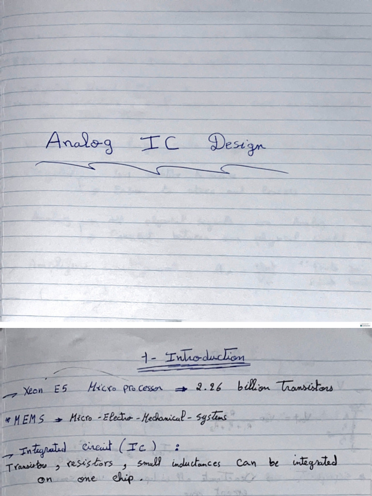Analog IC Design Notes 1734948491 | PDF
