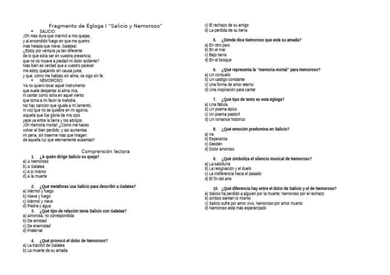 Salicio y Nemoroso | PDF