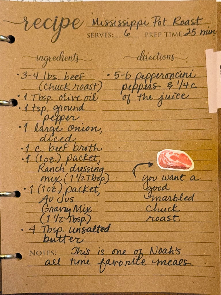 Recipe Missippi Pot Roast | PDF