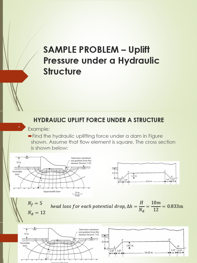 Module 05.2 SOLUTIONS – Uplift Pressure Under a Hydraulic | PDF