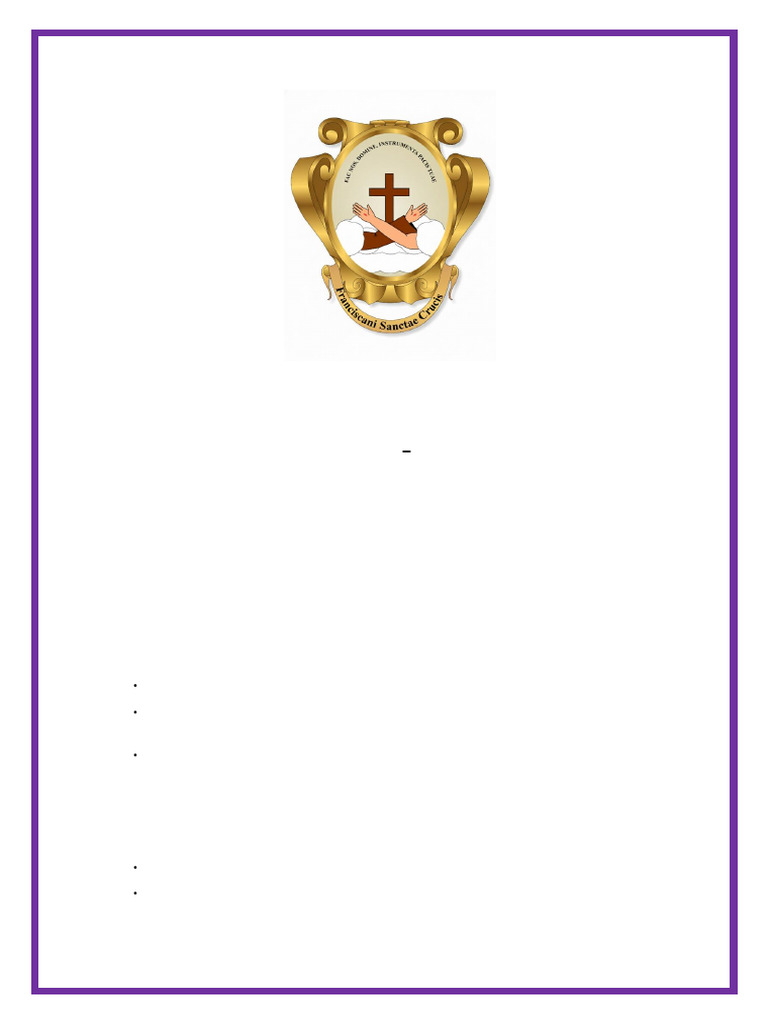 Rule of the Franciscans of the Holy Cross | PDF | Christian Belief And ...