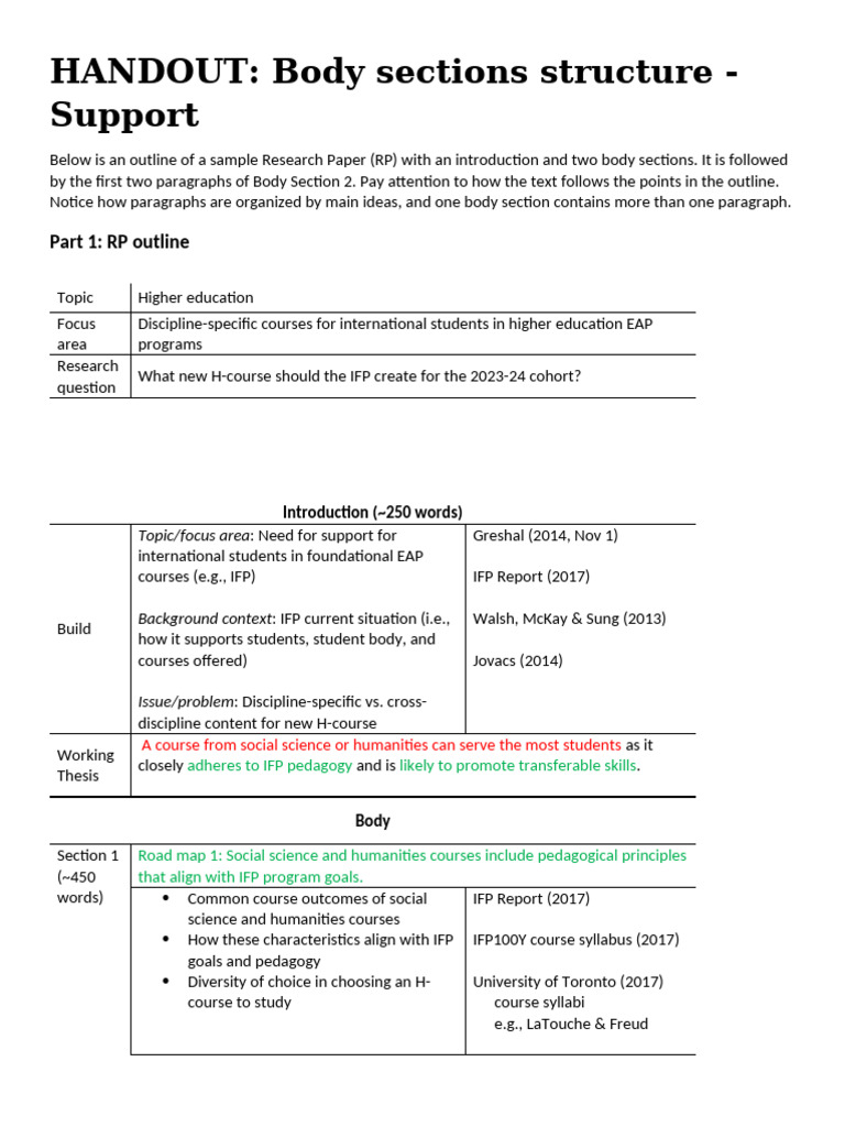 Research Paper Structure for EAP Courses | PDF | Social Sciences ...
