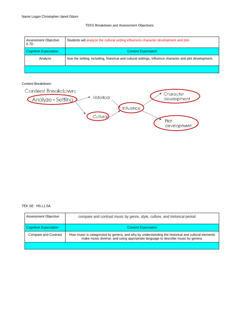 TEKS Assessment Objectives Overview | PDF