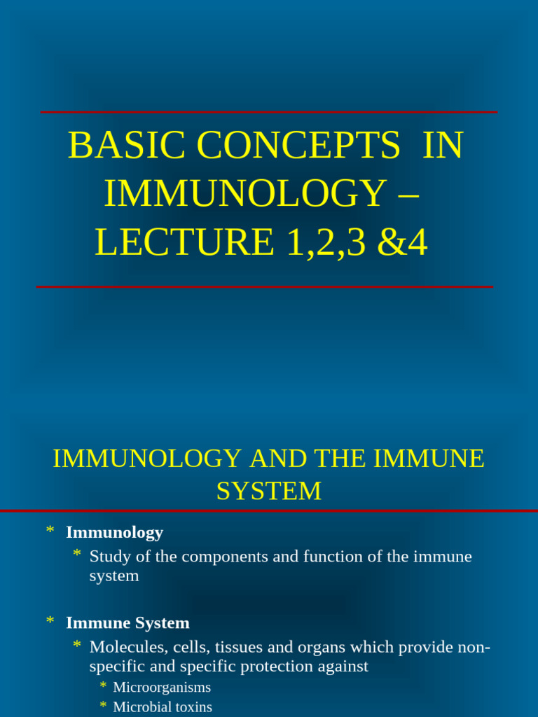 Immunology Basics: Immune System Overview | PDF | Immune System ...