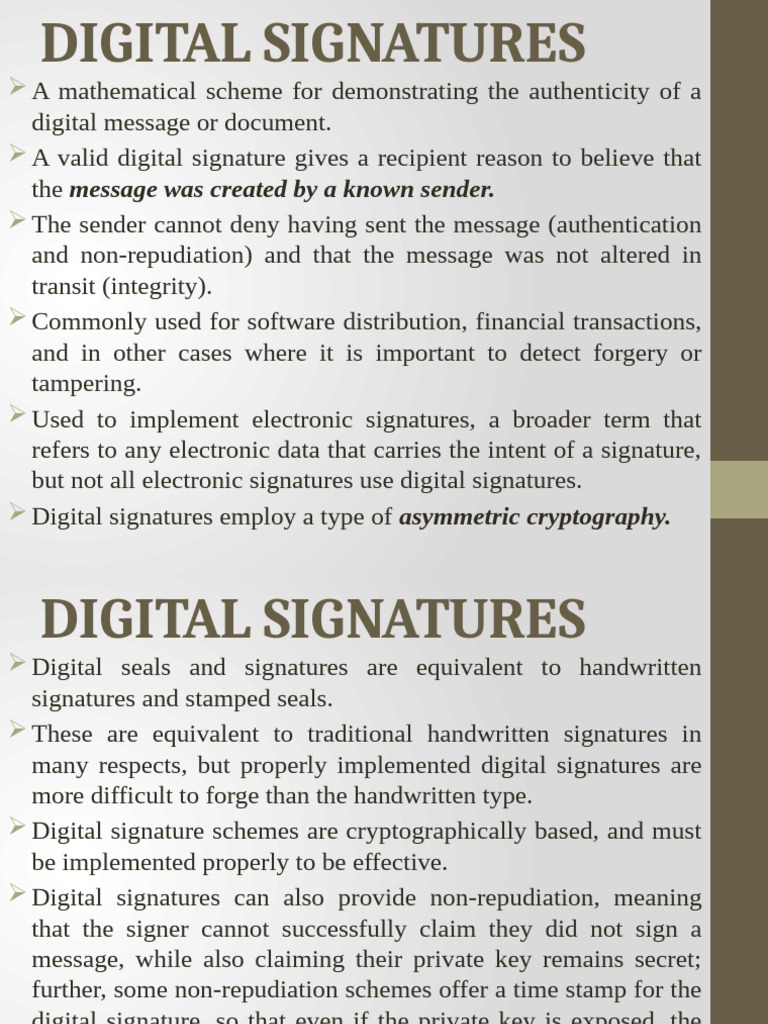 Digital Signatures | PDF | Public Key Cryptography | Key (Cryptography)
