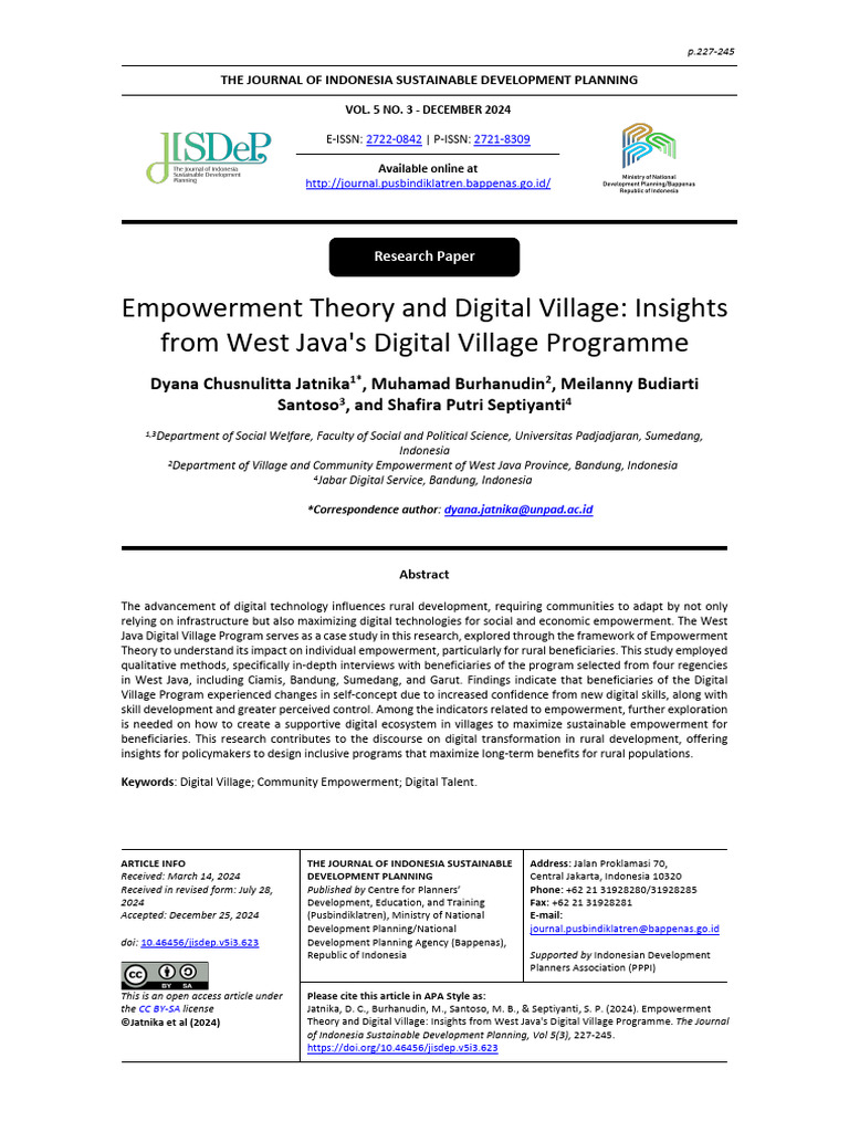 623-Research Paper-3489-1-10-20241231 | PDF | Empowerment | Internet Of ...