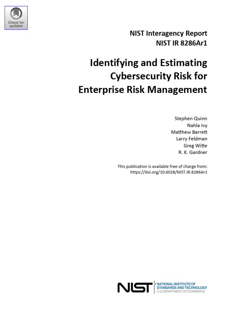 Cybersecurity Risk Management - Nist | PDF | Risk | Risk Management