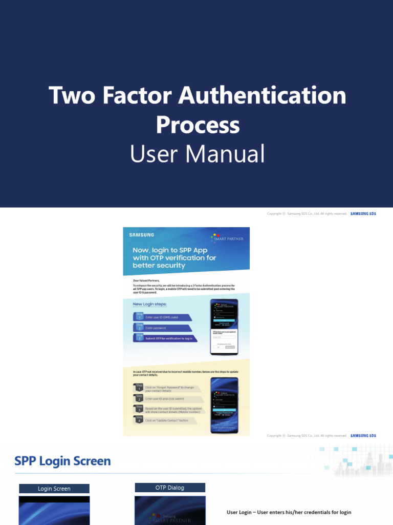 User Manual SPP 2 Factor Authentication | PDF | Login | Password
