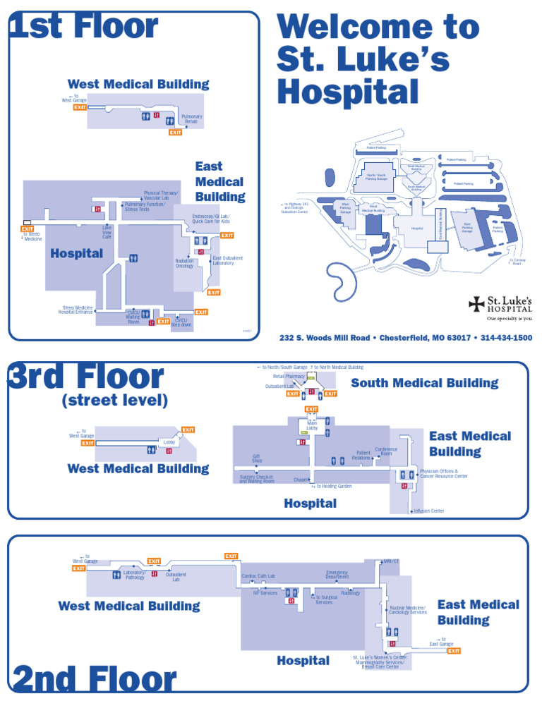 St. Luke’s Hospital Floor Map Guide | PDF | Hospital | Medicine