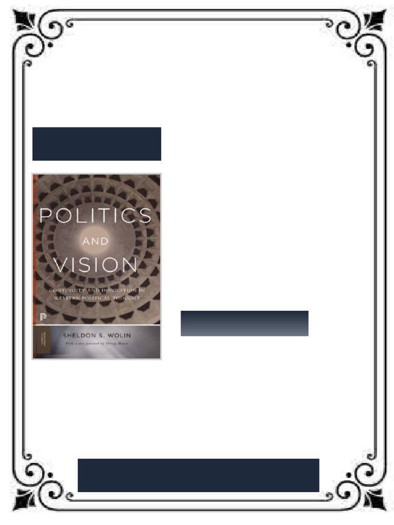 Politics and Vision Continuity and Innovation in Western Political ...