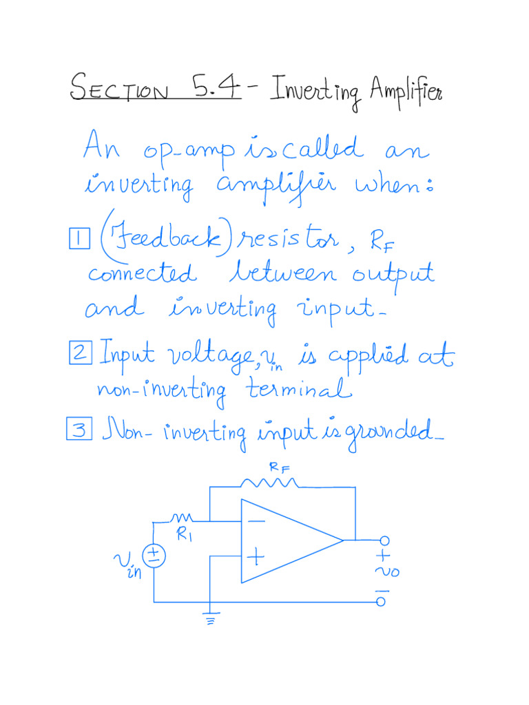 Inverting Amplifier Analysis and Calculations | PDF | Amplifier ...