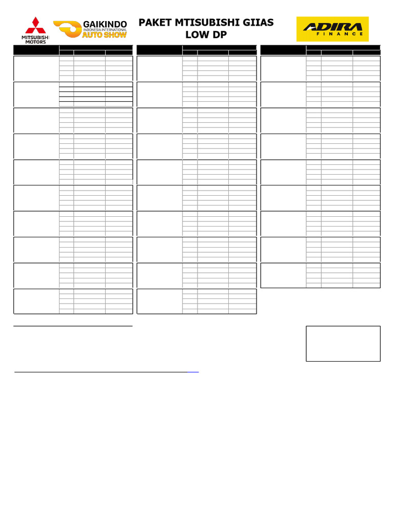 Mitsubishi Low DP GIIAS | PDF