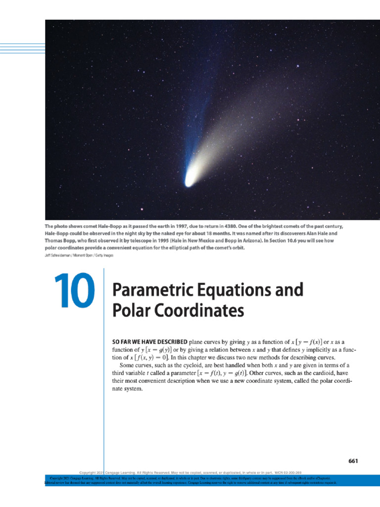 Parametric Equations and Polar Coordinates | PDF