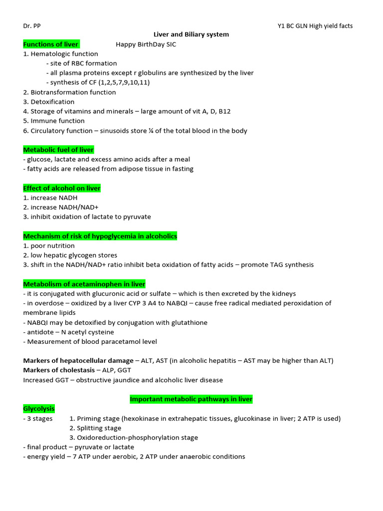 Dr. PP Y1 BC GLN High Yield Facts | PDF | Biosynthesis | Metabolism