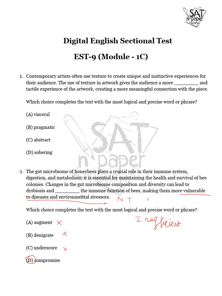 Digital English Sectional Test EST-9 | PDF | Seat Belt | Biomass (Ecology)