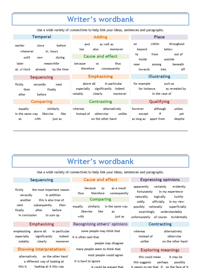 Connectives Placemat | PDF | Causality | Logic