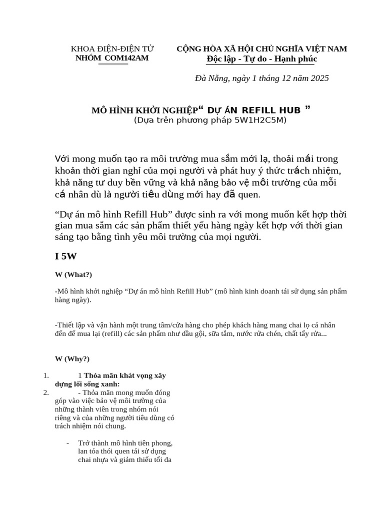 Refill Hub 5W | PDF
