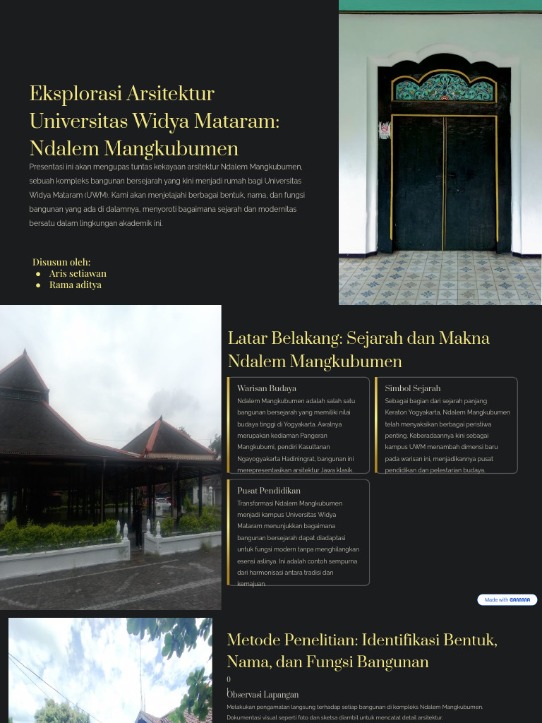 Arsitektur Ndalem Mangkubumen UWM | PDF