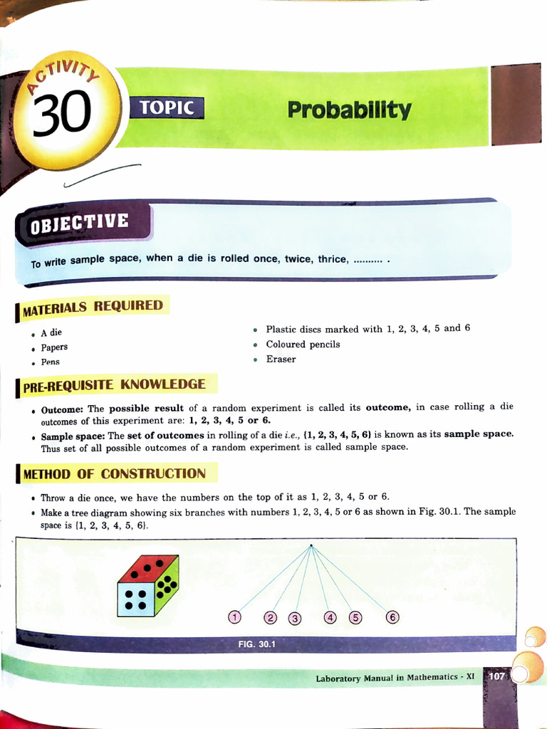 Sample Space for Rolling a Die | PDF | Measure Theory | Probability