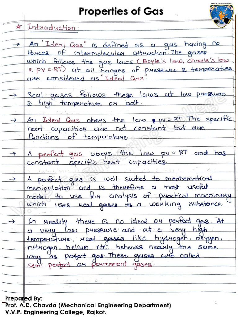 Properties of GAS Theory | PDF